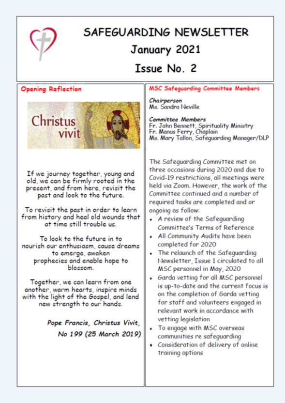 Safeguarding - Missionaries of the Sacred Heart