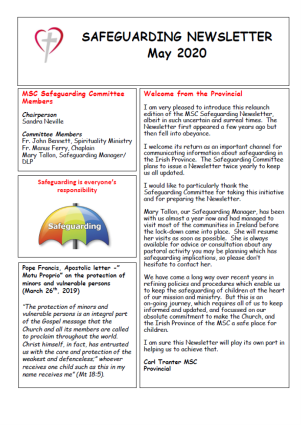 Safeguarding - Missionaries of the Sacred Heart