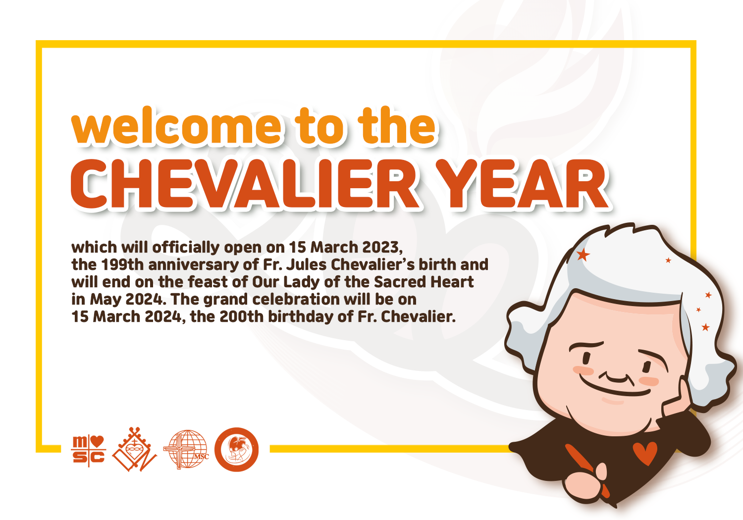 Welcome to the Chevalier Year! - Missionaries of the Sacred Heart