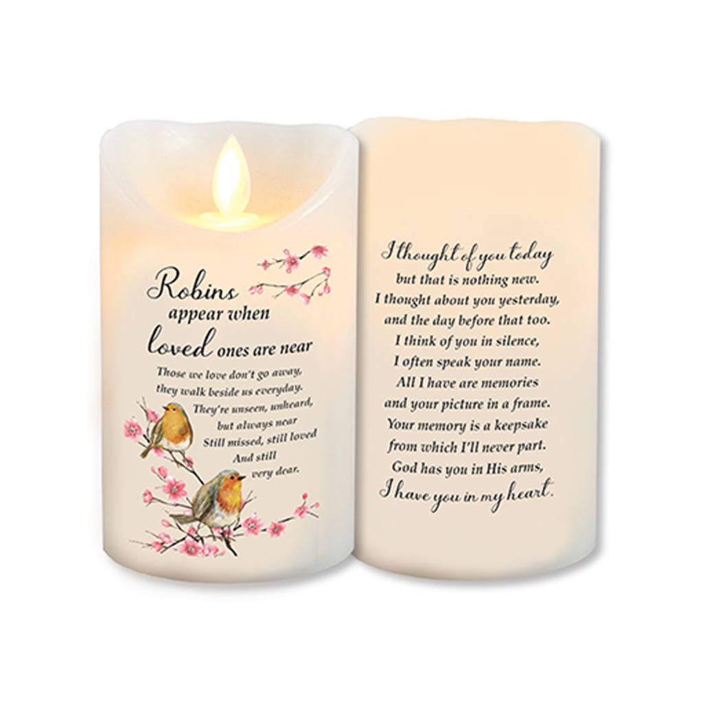 Robins Near You LED CANDLE - Missionaries of the Sacred Heart